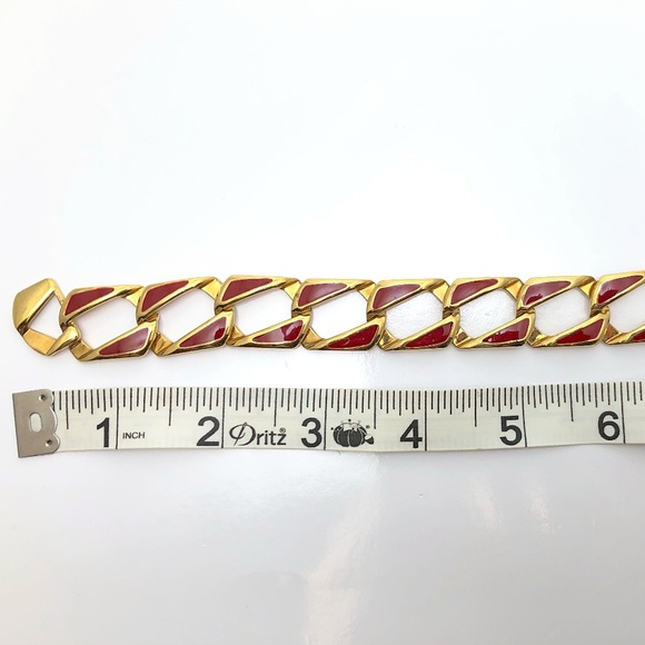 Napier | Jewelry | Vintage Napier Red Gold Chain Link Bracelet | Poshmark